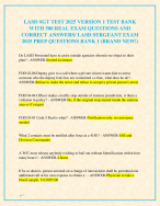 LASD SGT TEST 2025 VERSION 1 TEST BANK WITH 500 REAL EXAM QUESTIONS AND ...