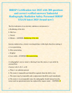 IRRSP Certification test 2025 bundle with 500 questions and correct ...