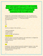 Utah Contractor Exam 2025 Prep Test Bank Bundle With 900 Questions and ...