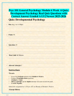 Psyc 101 General Psychology Module 6 Week 6 Quiz; Development ...
