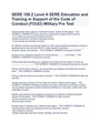 SERE 100.2 Level A SERE Education and Training in Support of the Code ...