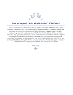 NANCY CAMPBELL IHUMAN CASE STUDY PAIN WITH URINATION - DocMerit