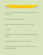 AKA MIP Final Exam | Questions with 100% Correct Answers | Updated 2024 ...