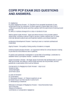 COPR PCP Practice Exam 1 Questions and Answers with Multiple Choices ...