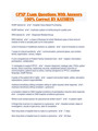 CPXP Exam Questions With Answers 100% Correct BY KATHRYN - DocMerit