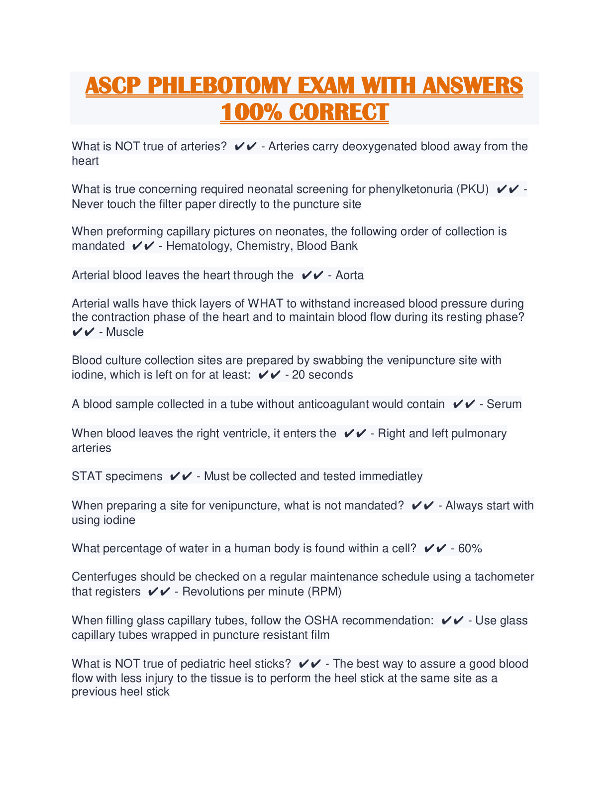 Phlebotomy, ASCP Phlebotomy, NHA Phlebotomy Complete Package Deal with ...