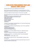 CTCD STATE PROCUREMENT TEST with answers 100% correct - DocMerit