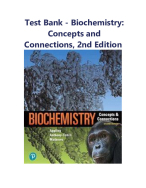 Test Bank - Biochemistry: Concepts and Connections, 2nd Edition by Dean ...