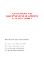 PLATO Edmentum US Government End of Semester Test LATEST QUESTIONS AND ...