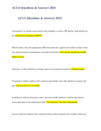 ACLS Questions & Answers 2024 - DocMerit