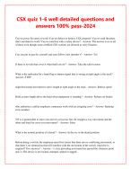 CSX quiz 1-6 well detailed questions and answers 100% pass-2024 - DocMerit