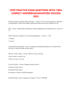 CPXP PRACTICE EXAM QUESTIONS WITH 100% CORRECT ANSWERS GRADED A+ 2025 ...