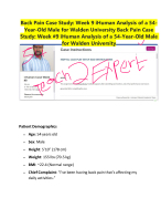 Back Pain Case Study:Week 9 iHuman Analysis of a 54 Year-Old Male for ...