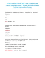 EVITP Exam FINAL Prep 2026 Latest Questions with Correct Detailed ...