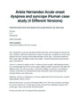 Ariela Hernandez Acute onset dyspnea and syncope iHuman case study (4 Different Versions) - DocMerit