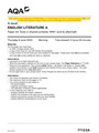 AQA 2023 A-level ENGLISH LITERATURE A 7712 Paper 1, 2A, 2B Question ...