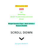 Official summer 2024 OCR GCE New Business H031/02: The wider business environment AS Level ...