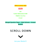 Official summer 2024 OCR GCE Further Mathematics B MEI Y420/01: Core ...