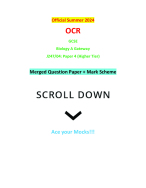 Official Summer 2024 OCR GCSE Biology A Gateway J247/04: Paper 4 ...