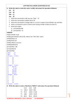 CBSE – NCERT – INDIA – Class XI & XII – Information Practice – Practical Model Questions - DocMerit
