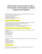FEMA IS- 100c Final Exams (Latest 2024/ 2025 Updates STUDY BUNDLE ...