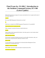 FEMA IS- 100c Final Exams (Latest 2024/ 2025 Updates STUDY BUNDLE ...