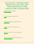 RVTI LEVEL 1 CERTIFICATION EXAM (Latest 2025 / 2026 Updates STUDY ...
