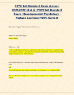 PSYC 140 Module 6 Exam (Latest 2026/2027) Q & A / PSYC140 Module 6 Exam ...