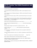 CETP Practice Test 2024( Questions and answers) - DocMerit
