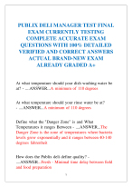 PUBLIX DELI MANAGER TEST FINAL EXAM CURRENTLY TESTING COMPLETE ACCURATE ...