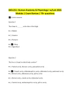 BIOL251: Human Anatomy and Physiology I w/Lab 2026 Module 1 Exam Review ...