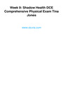 Week 9: Shadow Health DCE Comprehensive Physical Exam - DocMerit