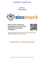 Evolution of cyber law - DocMerit