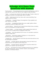 InDesign ACA Exam Prep- Questions with Answers - DocMerit