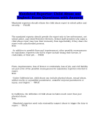 Mandated Reporter: Child Abuse and Neglect: Exam Questions with Answers ...