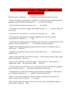 NCC Practice Test 1 Exam – Questions and answers - DocMerit