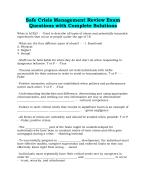 Safe Crisis Management Review Exam Questions with Complete Solutions ...