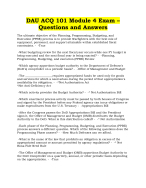 DAU ACQ 101 Module 4 Exam – Questions and Answers - DocMerit