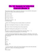 Ch. 24 Asepsis & Infection Control (Exam 1) - DocMerit