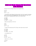HESI Math Questions, HESI A&P Questions, H Math practice test, BEST ...