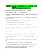 26107 Hand bending Exam/34 Questions and answers 100% Accurate - DocMerit