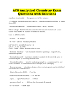ACS ANALYTICAL CHEMISTRY FINAL EXAM 2024/2025 | QUESTIONS WITH 100% ...