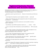 Registered Sanitarian Practice Questions with Accurate Answers - DocMerit