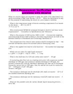 CDFA Measurement Verification Practice questions with Answers - DocMerit