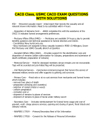 CACO Class, USMC CACO EXAM QUESTIONS WITH SOLUTIONS - DocMerit