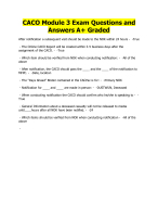 CACO module 1 Exam Questions & Answers - DocMerit