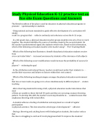 Study Physical Education K-12 practice test on ftce site Exam Questions ...
