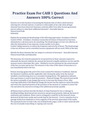 Practice Exam For CAIB 1 Questions And Answers 100% Correct, CAIB 1 ...
