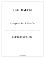 (WGU C236) HRM 3600 Compensation & Benefits - FA Pre Test Guide ...