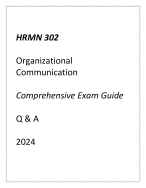 (UMGC) HRMN 302 Organizational Communication Comprehensive Exam Guide Q ...